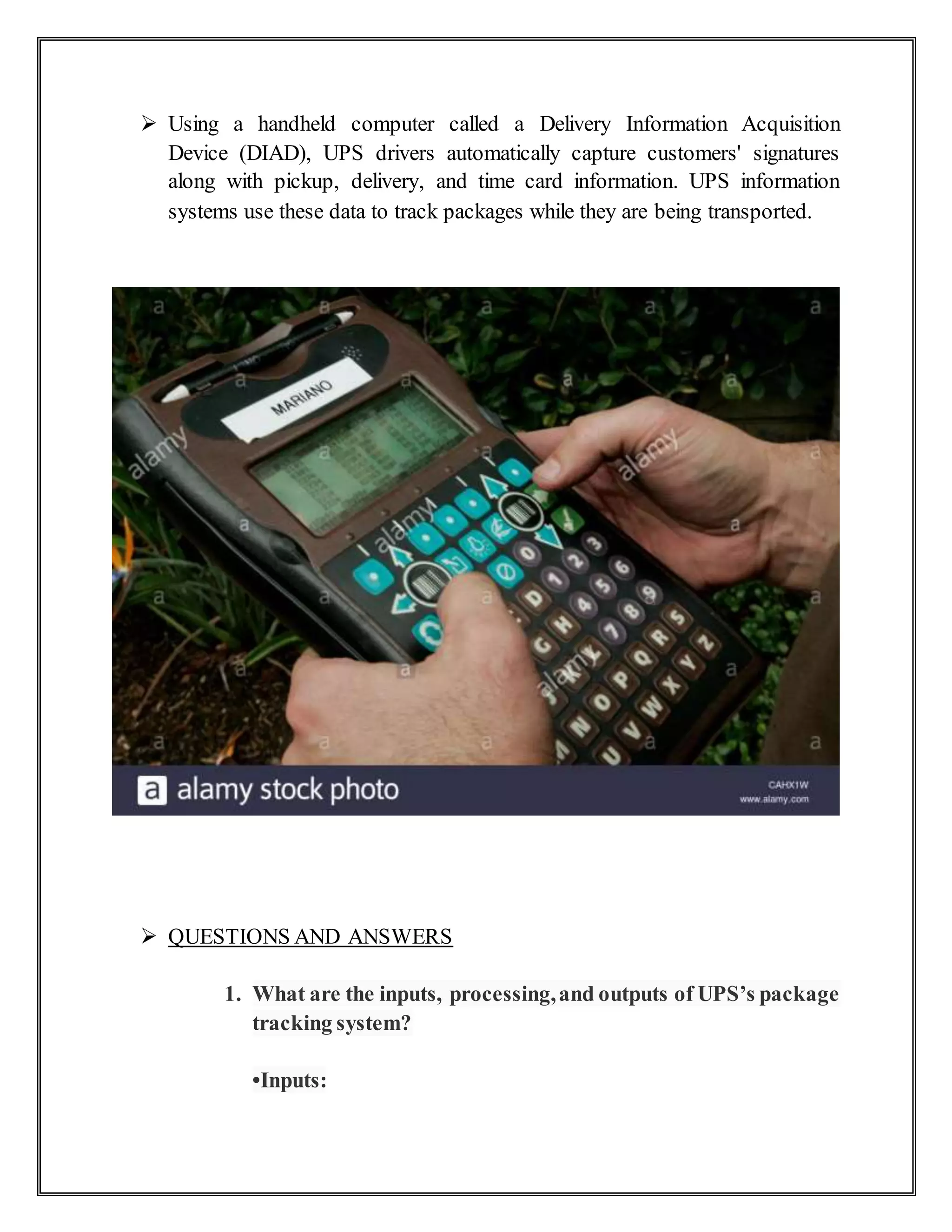 UPS COMPETES GLOBALLY WITH INFORMATION TECHNOLOGY | DOCX