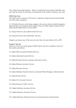 Upsc post and salary | PDF