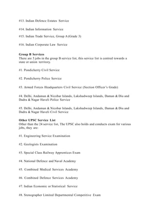 Upsc post and salary | PDF