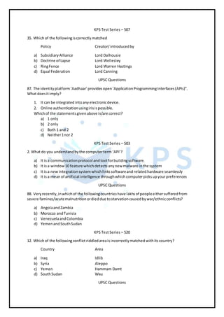 Upsc repeated questions | DOCX