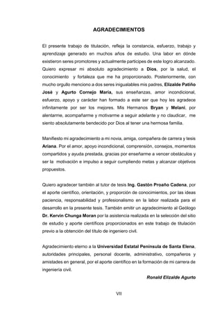 Upse ing civil - tesis de grado Catuto Ariana y Elizalde Ronald | PDF