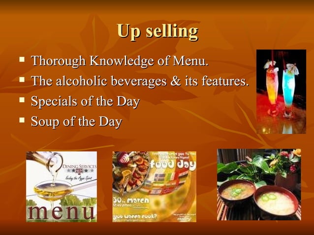 Up Selling-Restaurants | PPT