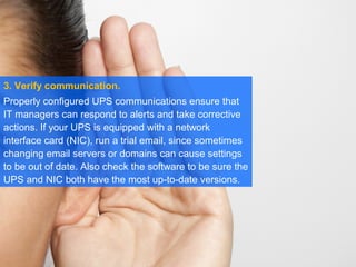 UPS battery backup health checklist | PPT