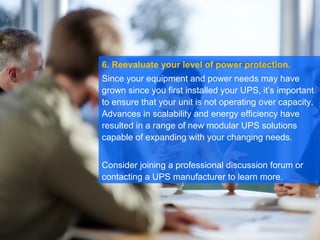 UPS battery backup health checklist | PPT | Business | Business and Finance