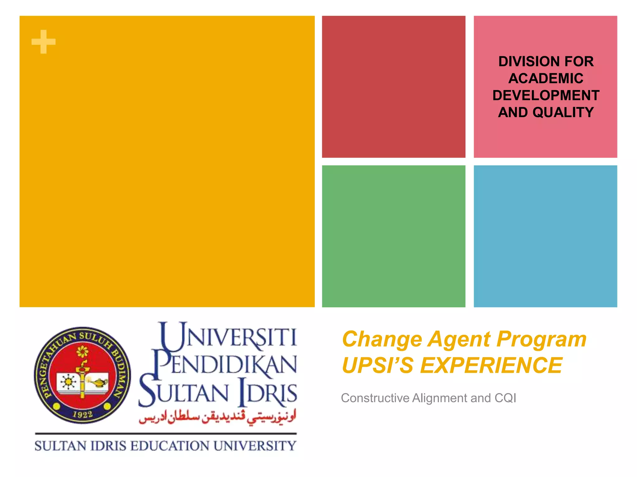 UPSI constructive alignment management 2014 | PPTX