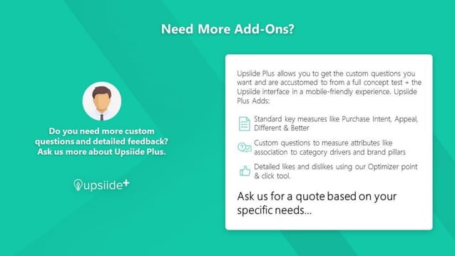 Sales deck design for mobile app Upsiide | PDF