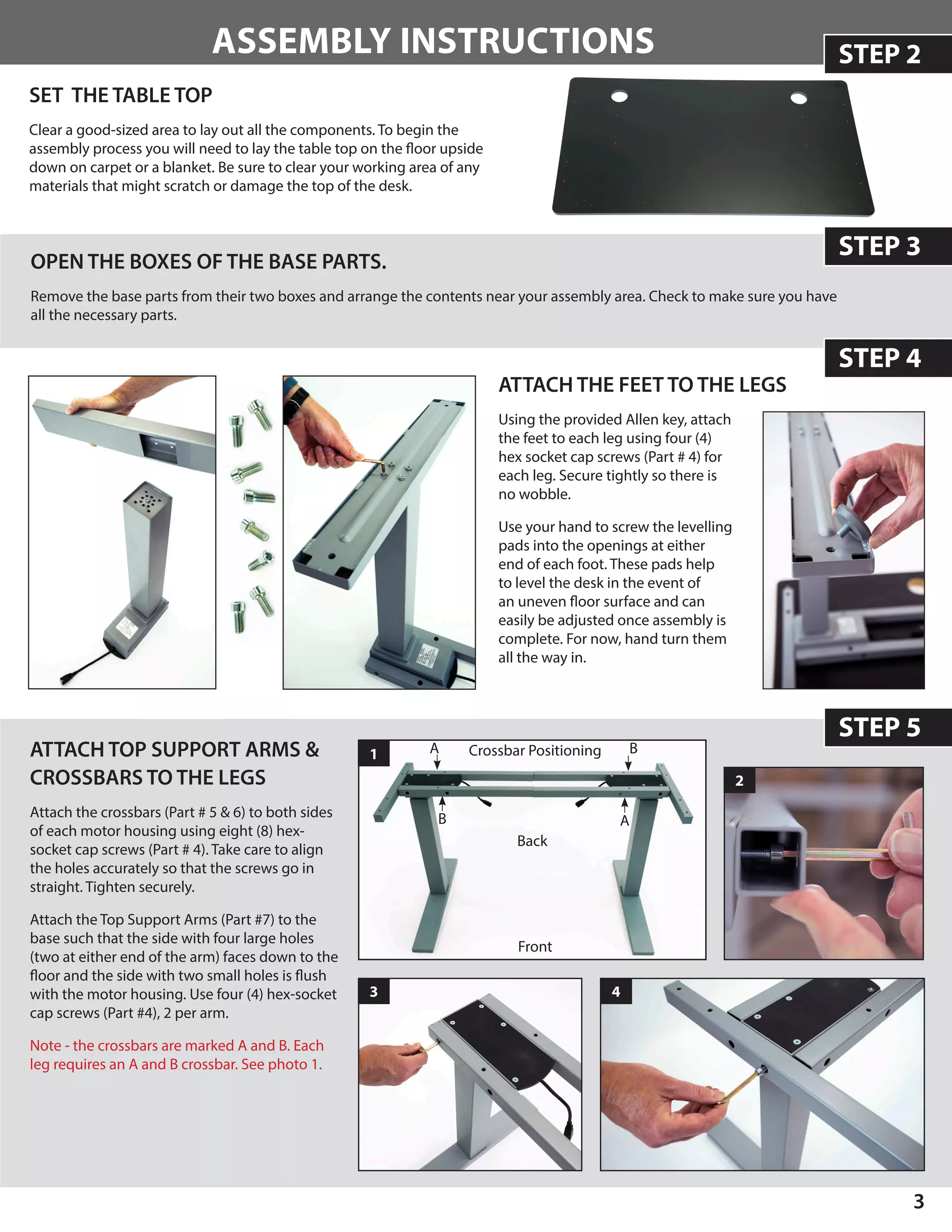 Upsilon Adjustable-Height Desk System Installation Manual | PDF