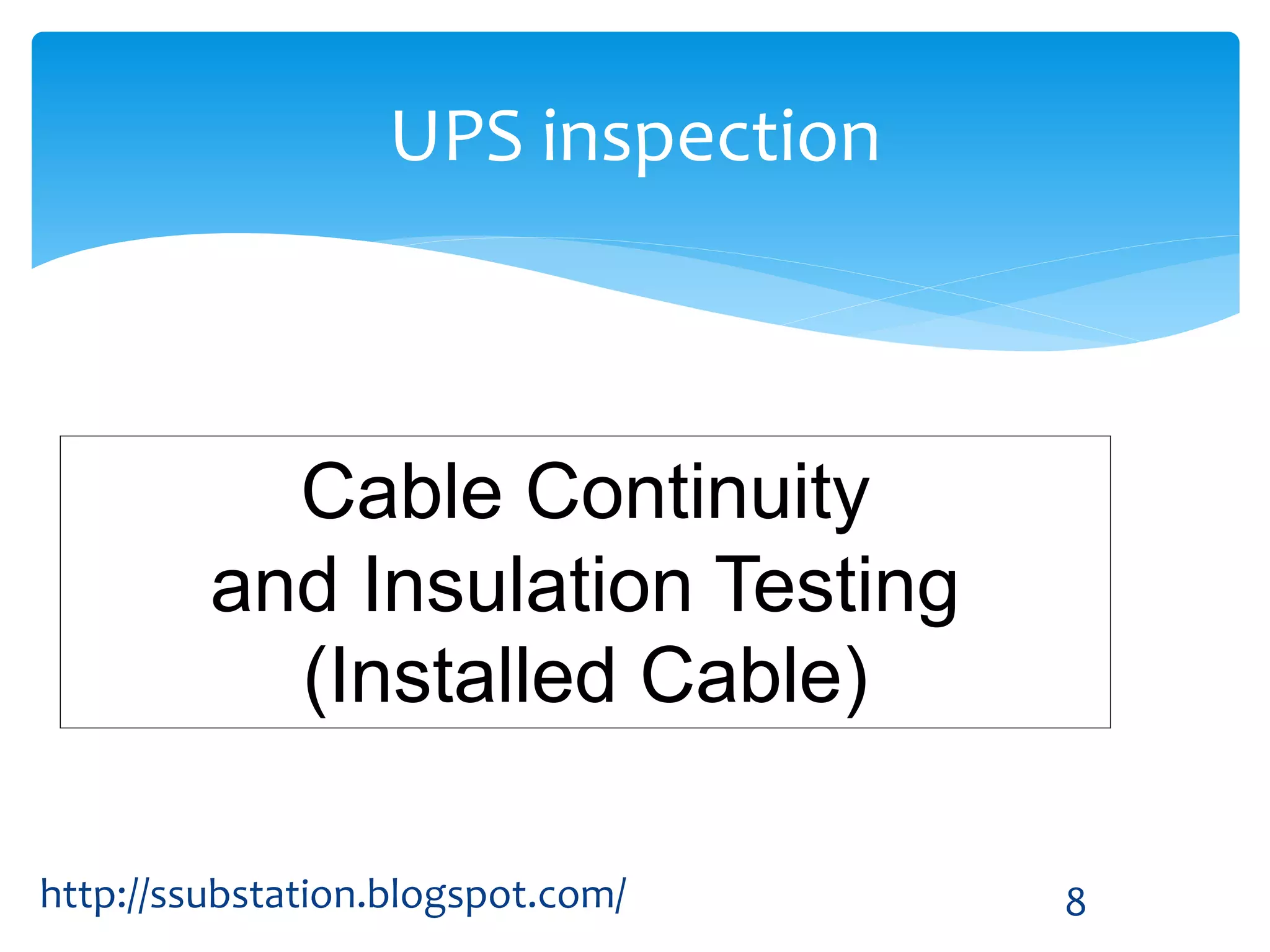 Ups installation & inspection | PPTX