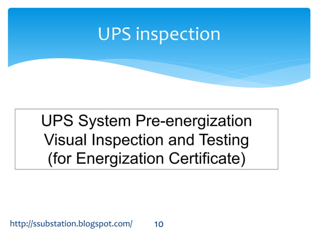 Ups installation & inspection | PPTX | Logistics | Business