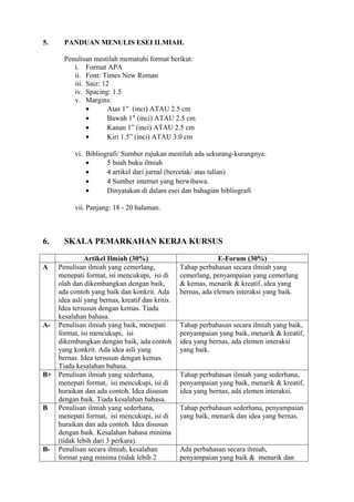 UPSI Penilaian Kerja Kursus KPF 3012 (ppgpjj) sem 1 sesi 1213 | DOC