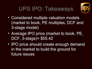 UPS IPO | PPT