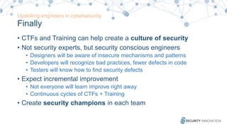 Upskilling your engineers in Cyber security while they WFH | PPT