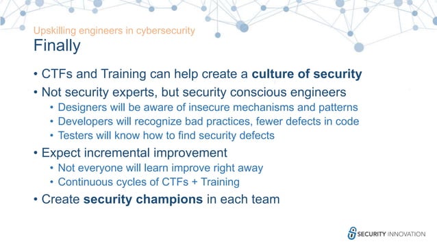 Upskilling Your Engineers In Cyber Security While They Wfh Ppt