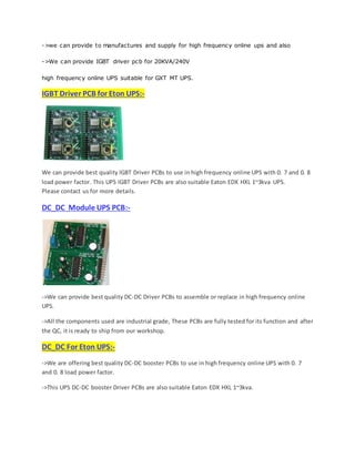 Ups pcb details | DOCX