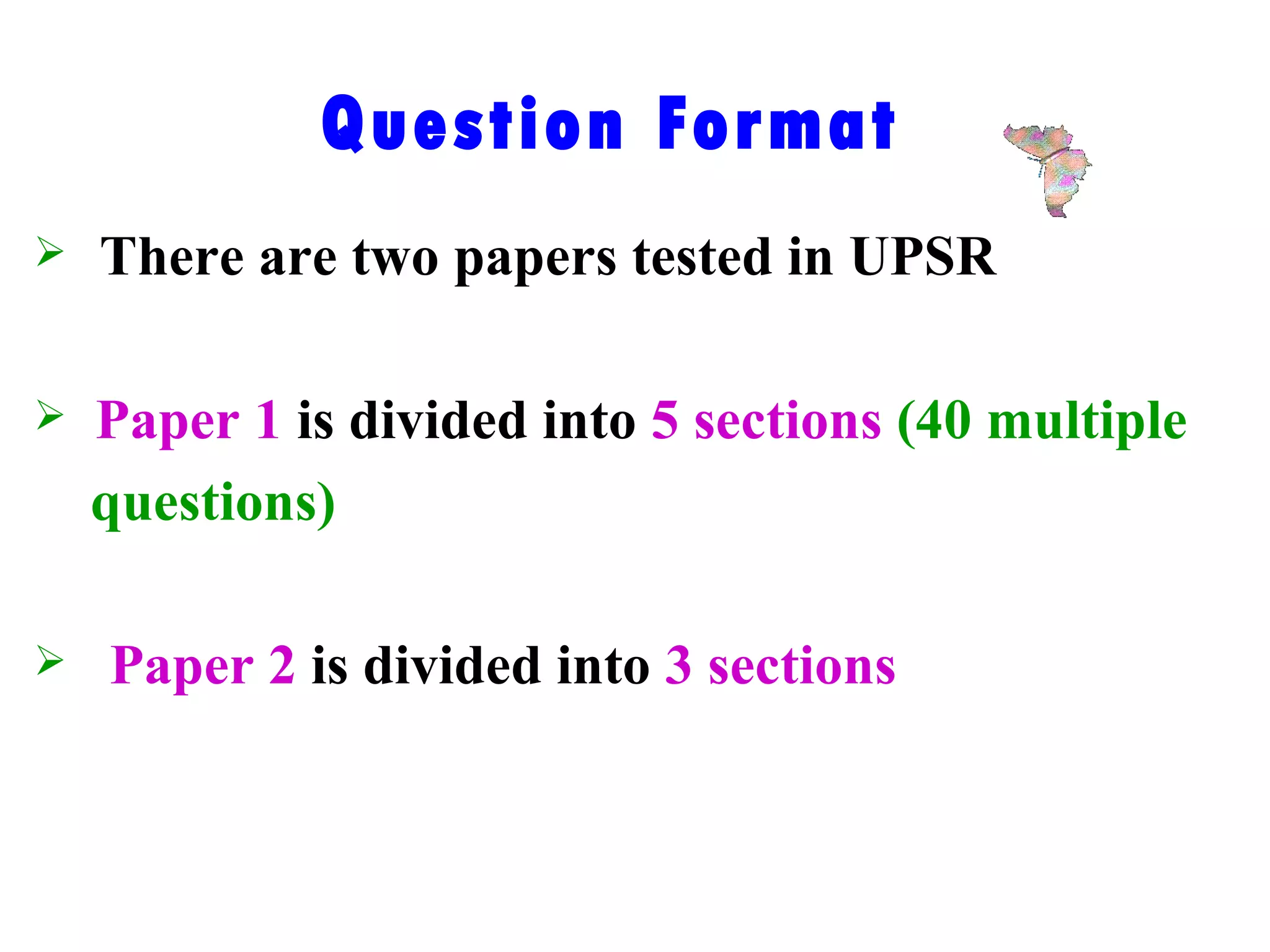 UPSR ENGLISH EXAMINATION FORMAT | PPT