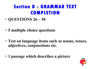 UPSR EXAMINATION ENGLISH FORMAT | PPT