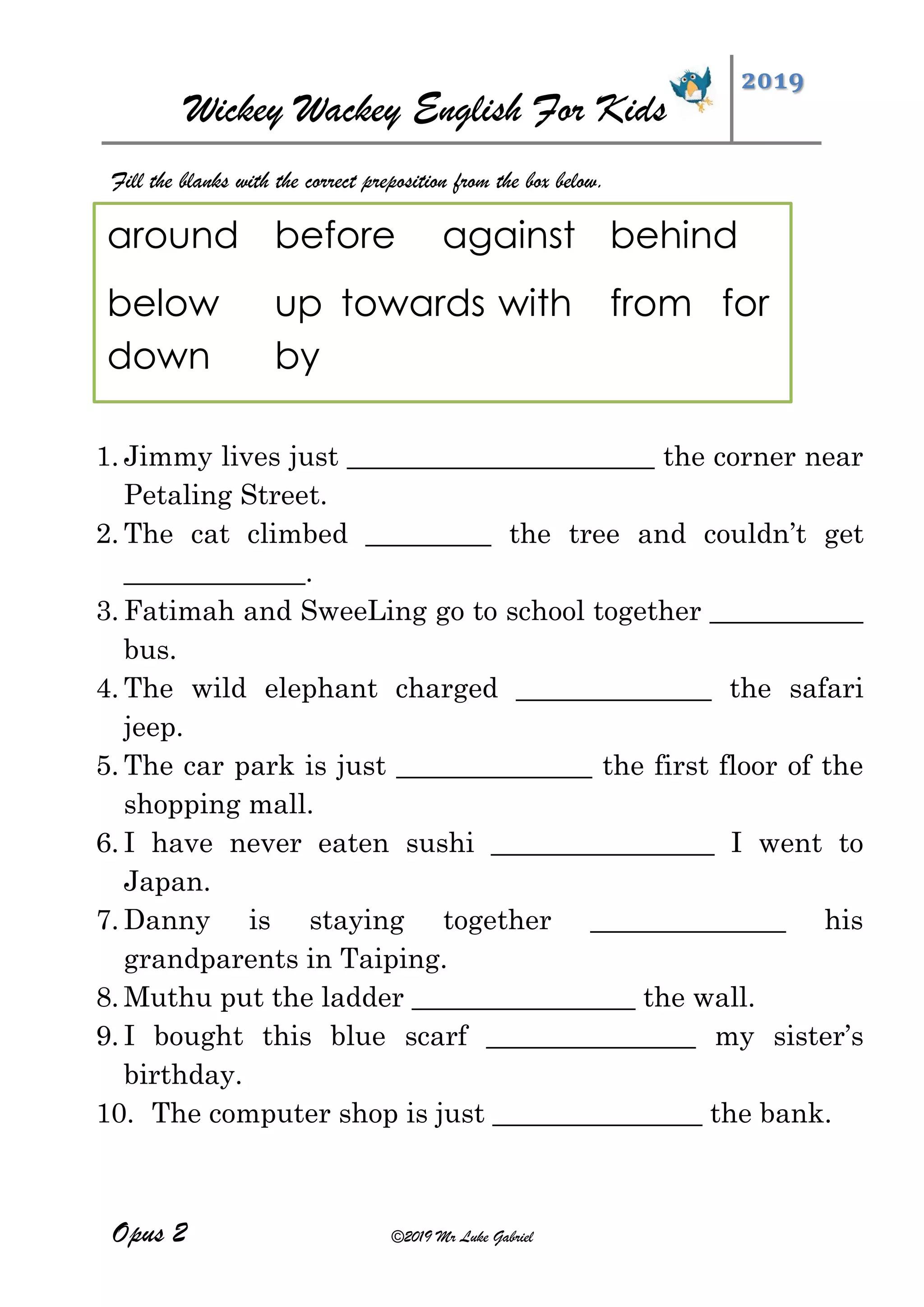 UPSR GRAMMAR WORKSHEET | PDF