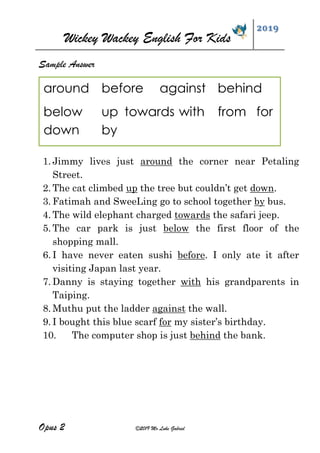 UPSR GRAMMAR WORKSHEET | PDF