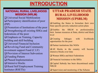 UTTAR PRADESH STATE RURAL LIVELIHOOD MISSION | PPTX