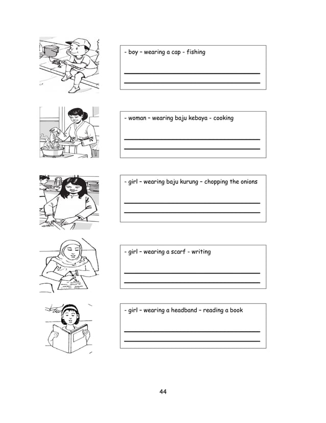UPSR Pre-Writing Module 1 (Sentence Construction) | PDF | Food & Drink
