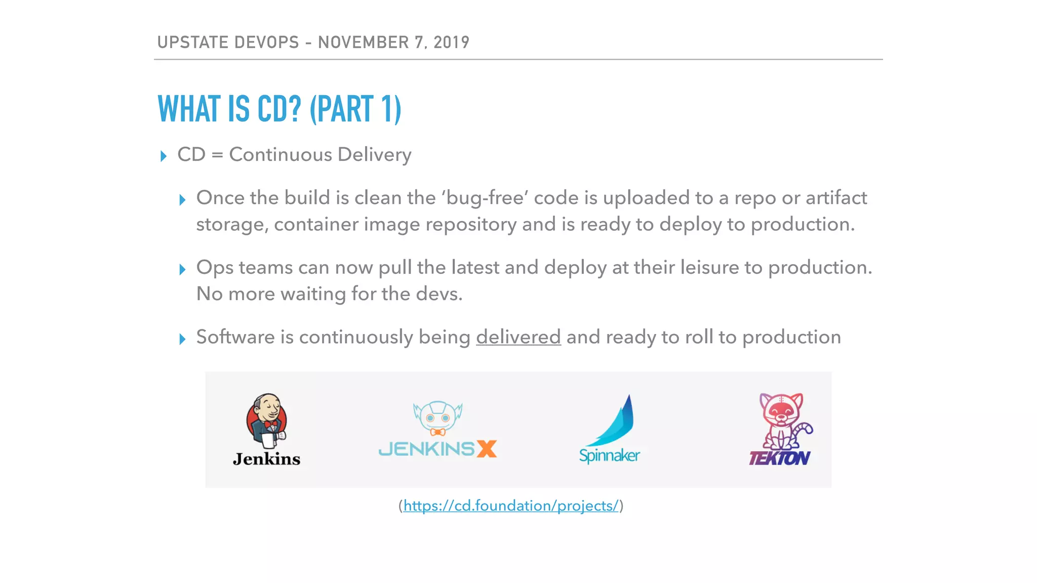 Upstate DevOps - CICD - November 2019 | PPT