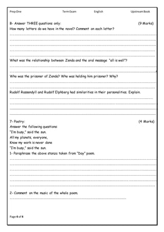 Upstream A2 Unit 3 Worksheet | PDF | Free Download