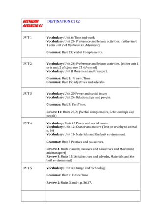 Upstream advanced c1 destination c1 | DOCX