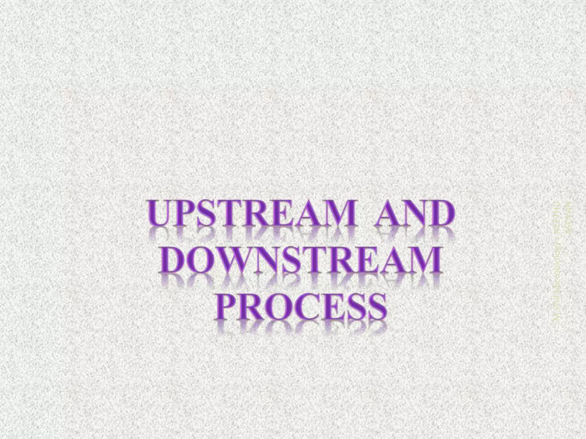 Upstream and down stream process | PPTX