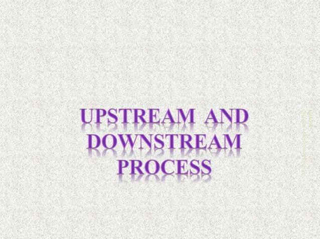 Upstream and down stream process | PPTX | Chemistry | Science