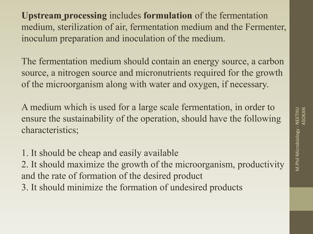 Upstream and down stream process | PPTX | Chemistry | Science