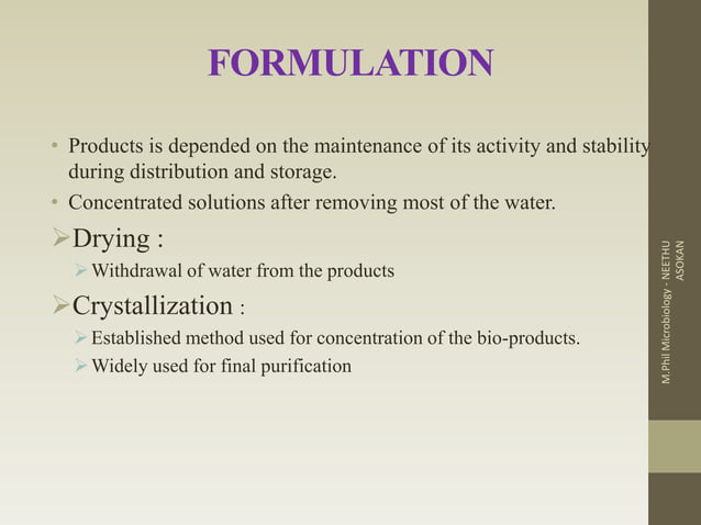Upstream and down stream process | PPTX | Chemistry | Science