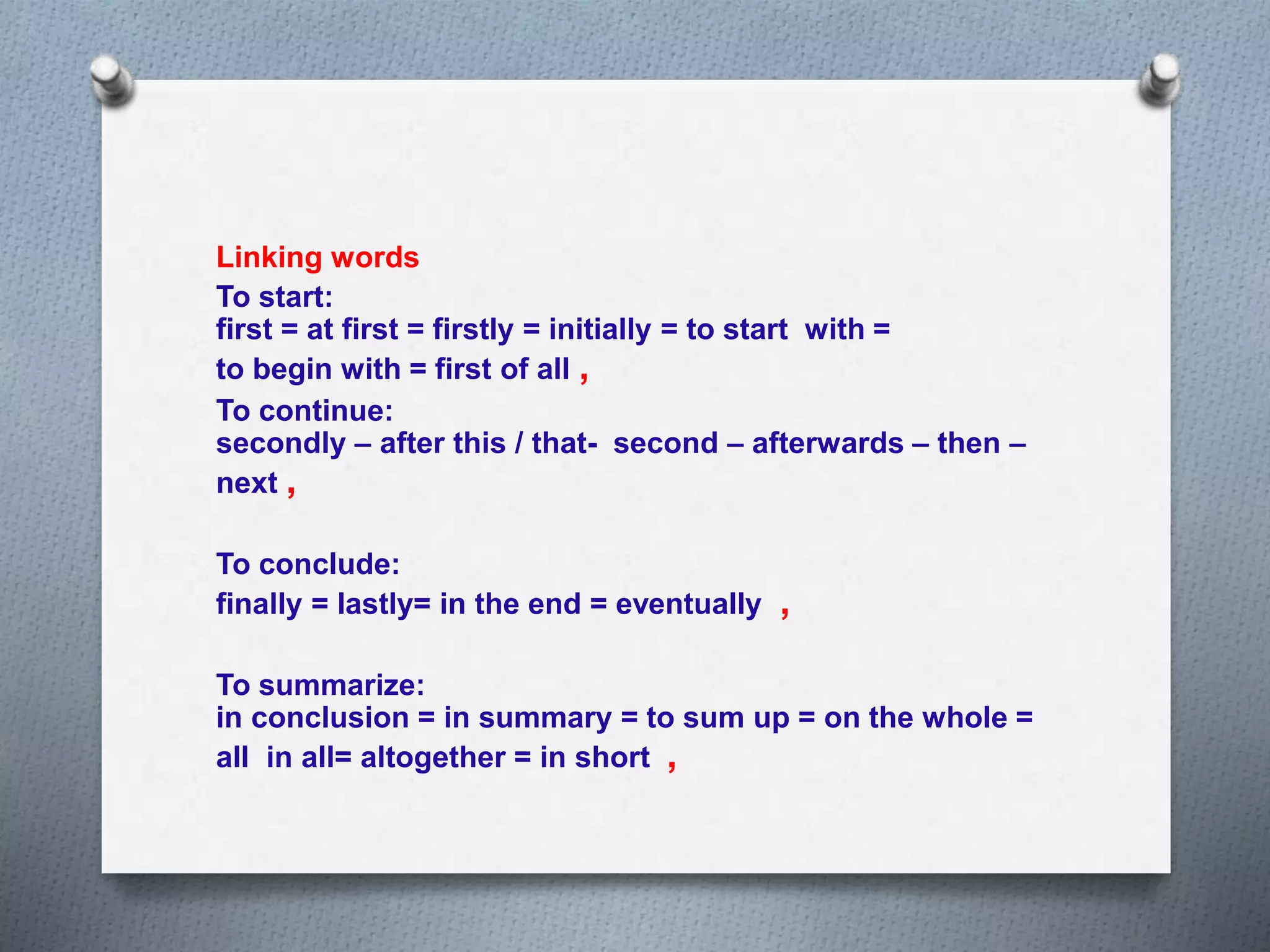 Upstream B1 Unit 4: Linkers | PPT