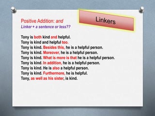 Upstream B1 Unit 4: Linkers | PPT
