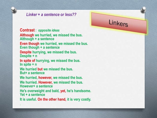 Upstream B1 Unit 4: Linkers | PPT