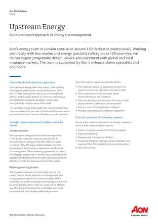 Upstream energy info sheet | PDF