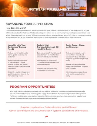 Upstream Fulfillment | PDF