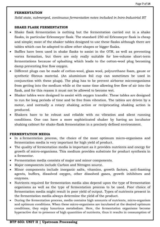Upstream processing | PDF