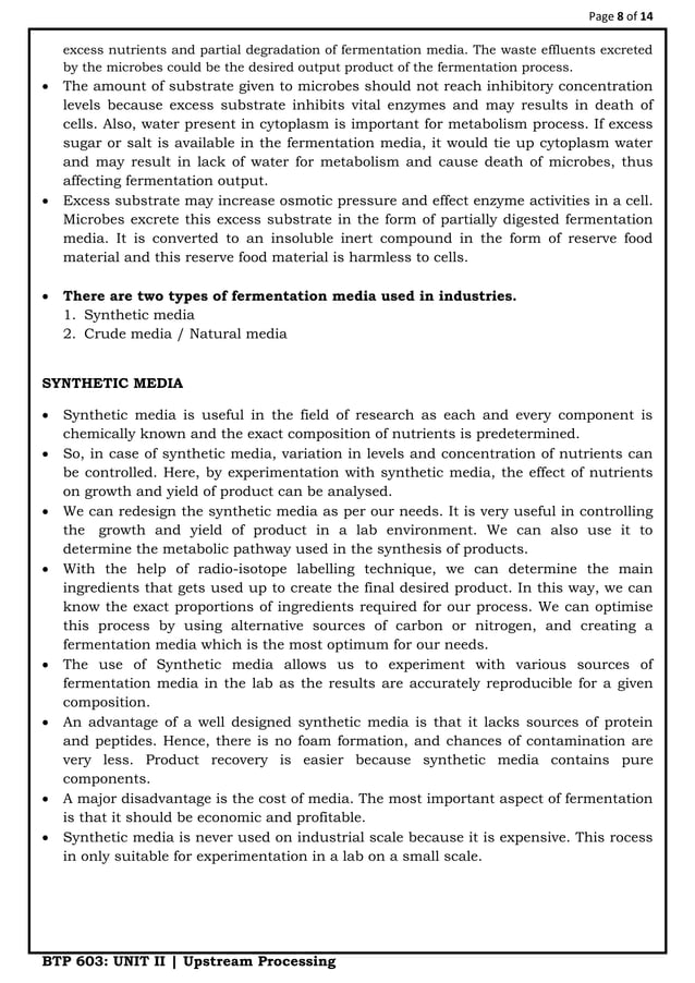 Upstream processing | PDF