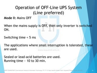 ON-Line and OFF-Line UPS | PPTX