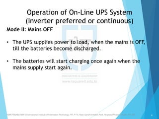 ON-Line and OFF-Line UPS | PPTX