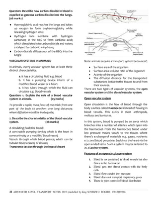 UPTAKE AND TRANSPORT IN ORGANISMS-ADVANCED LEVEL | DOCX
