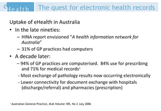Uptake of eHealth in Australia | PPT