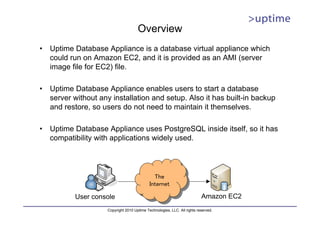 Uptime Database Appliance - Technology Preview | PPT
