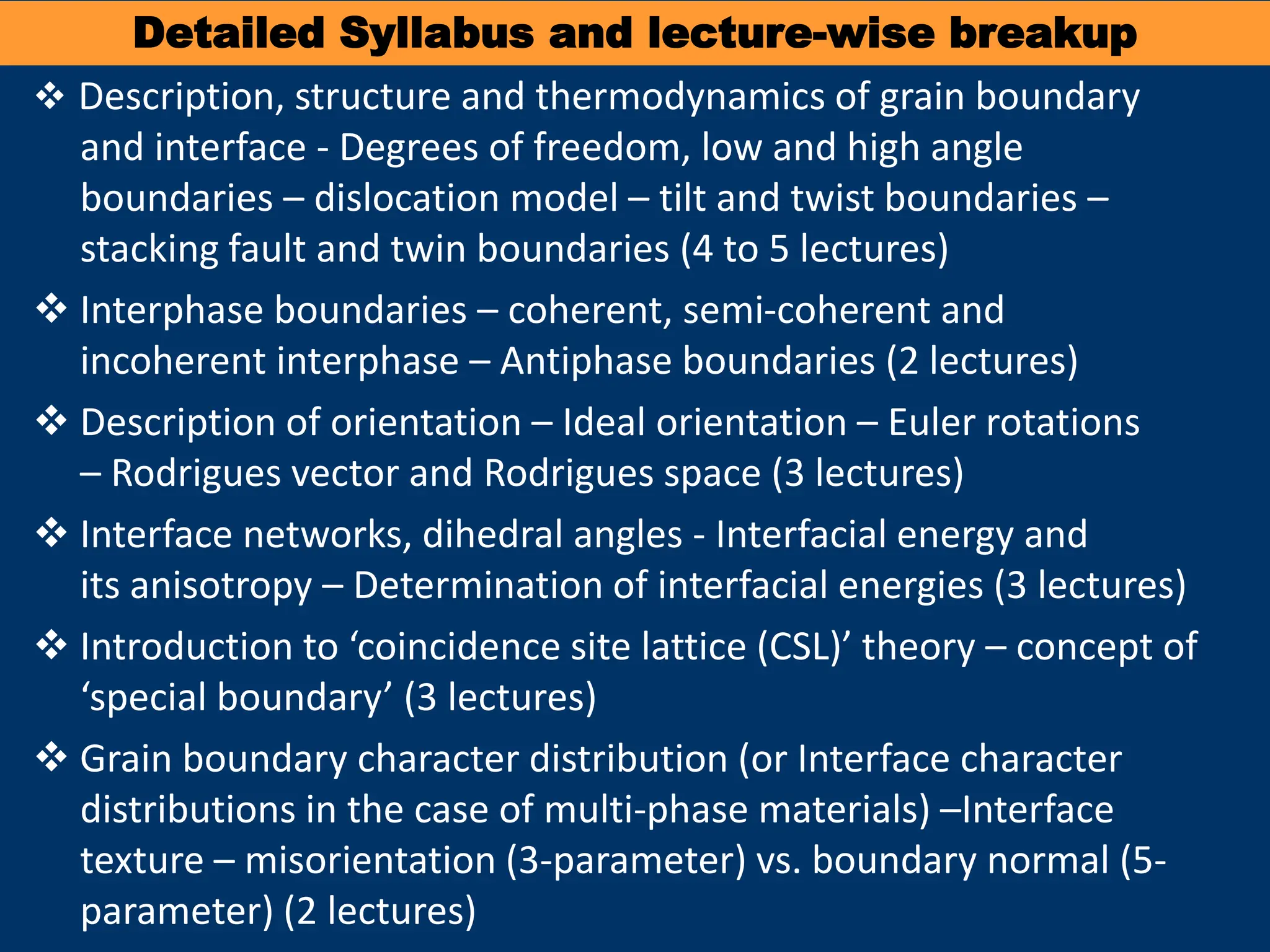 Grain Boundary and Interface lectures and it's notes | PPTX