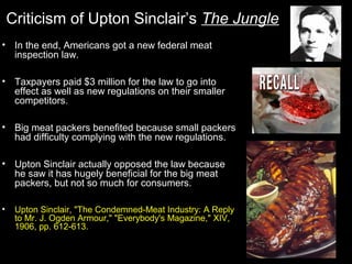 Upton sinclair and critics of the jungle | PPT