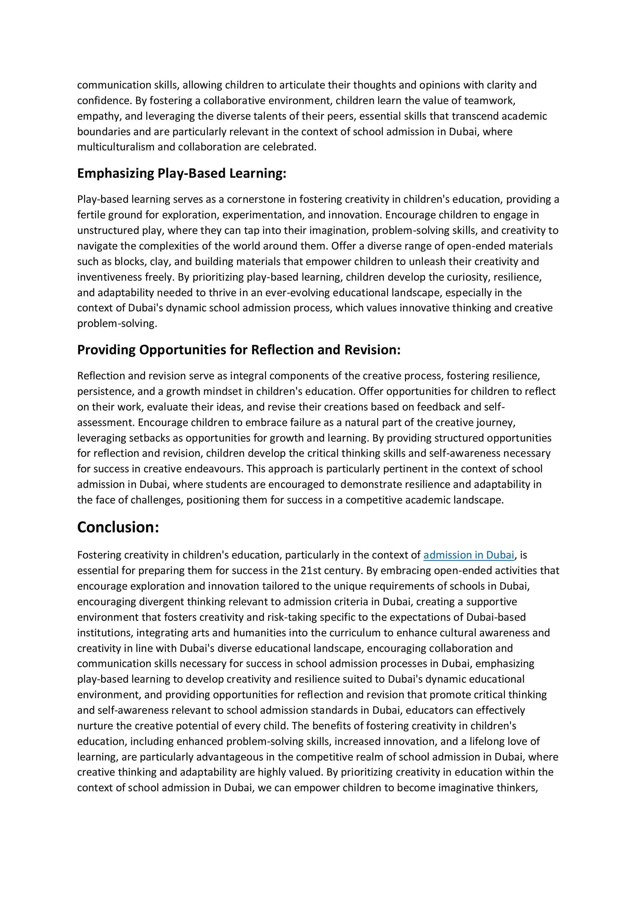 Fostering Creativity in Children's Education: Approaches and Benefits ...