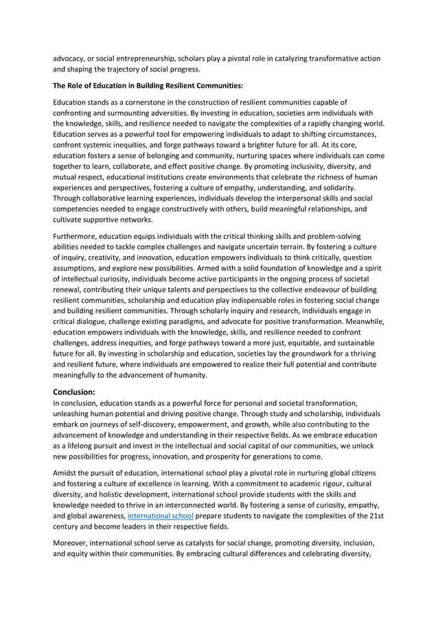 The Transformative Power Of Education Unleashing Potential Through