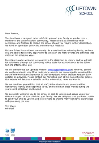 Uptown School - Parent Handbook | PDF
