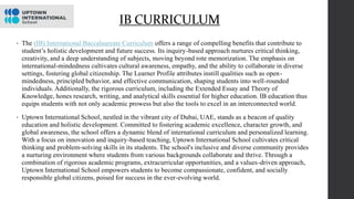 Ib Curriculum | PPTX | Professional School | Postgraduate Education
