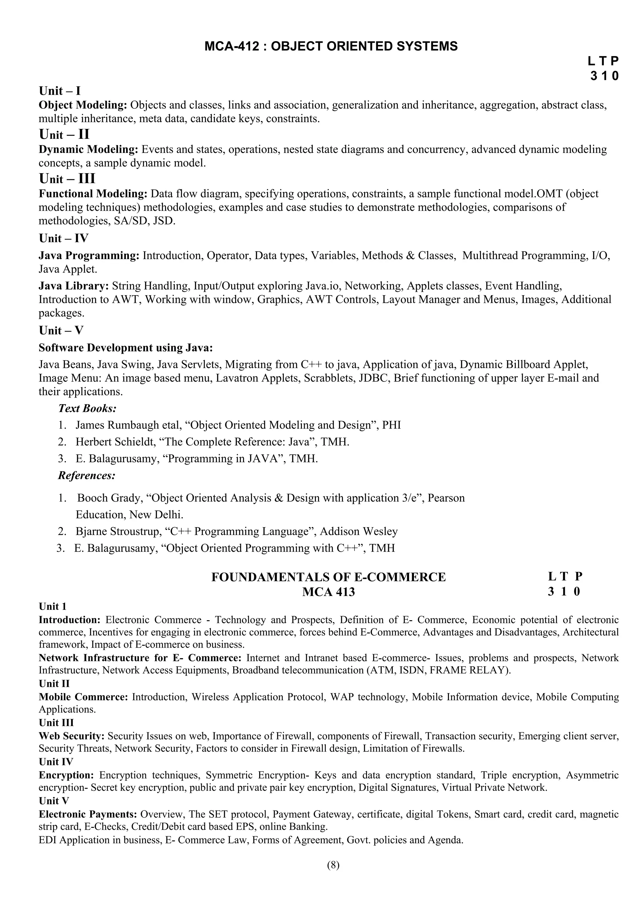 Uptu study scheme_mca1 | PDF